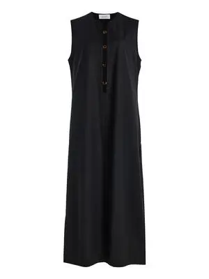 SLOAN Summer Wool Split Tunic - Black