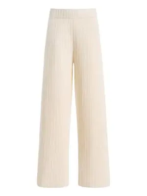 Lafayette 148 New York Knitted Ankle Length Pants White