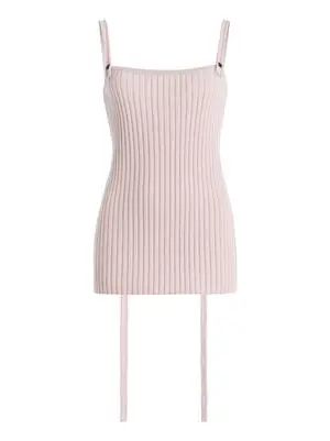 AISLING CAMPS Convertible Wool Tank Top Pink