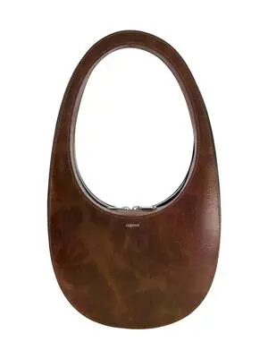 Coperni Zipped Leather Shoulder Bag - Brown