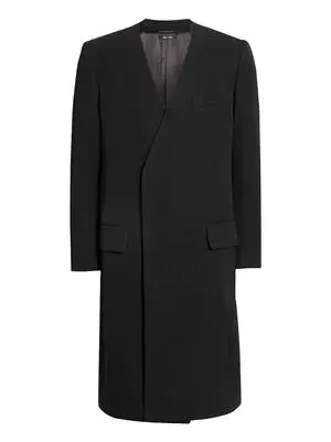 Dunhill Wool-twill Double-breasted Coat - Black