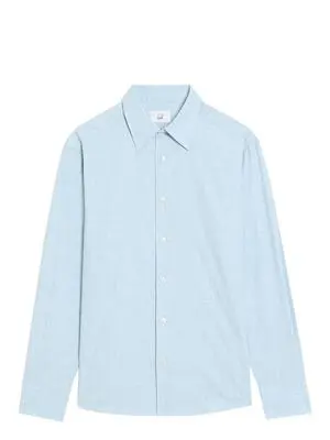 Dunhill Cotton, Cashmere And Woolblend Shirt - Sky Blue