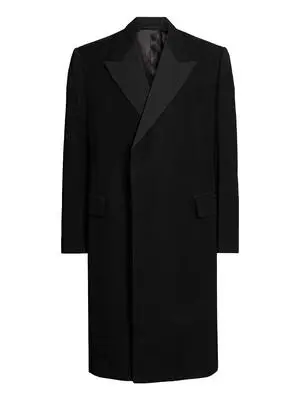Dunhill Wool-twill Double-breasted Coat - Black