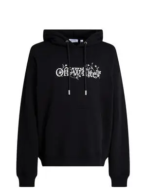 Off-White Printed French Cotton-terry Hoodie - Black