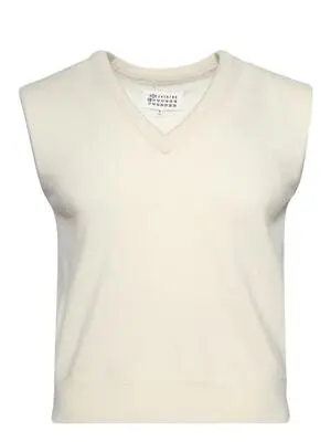 MAISON MARGIELA V-Neck Vest Off White