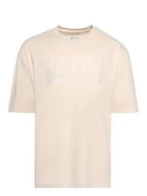 MAISON MARGIELA Numeratic Logo Tee - Ecru