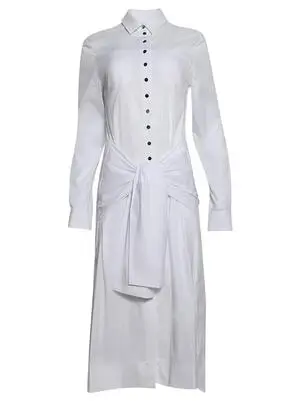 Rabanne Tie-waist Shirt Dress - White