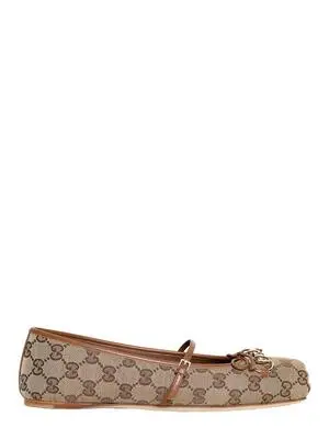 Gucci Horsebit Ballet Flat - Beige