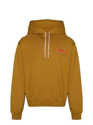 Marni Patched Logo Hoodie - Yellow