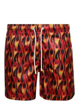 Palm Angels Flames Swimshorts - Red