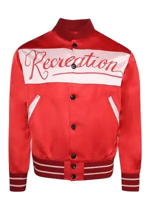 BODE Postcard Rally Jacket - Ruby Pink