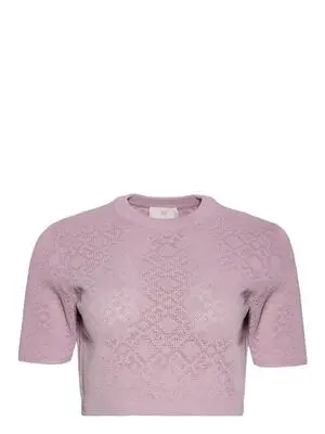 Givenchy Cropped Short Sleeve Sweater - Parma