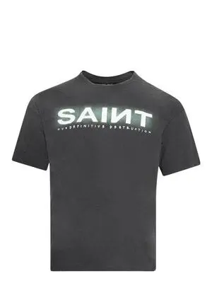 SAINT MXXXXXX Logo Print Tee - Black
