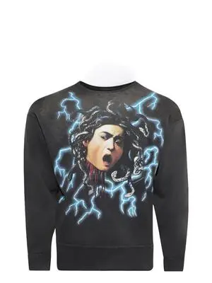 SAINT MXXXXXX Medusa Graphic Sweatshirt - Black