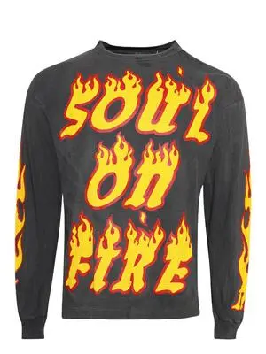 SAINT MXXXXXX Soul On Fire Tee - Black