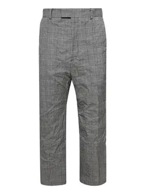 Vetements Metalized Wrinkled Tailored Trousers - Grey Check