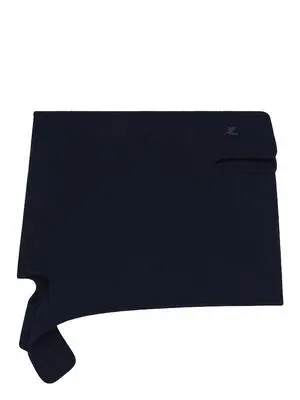 COURRÃ¨GES Loop Milano Knit Mini Skirt Navy