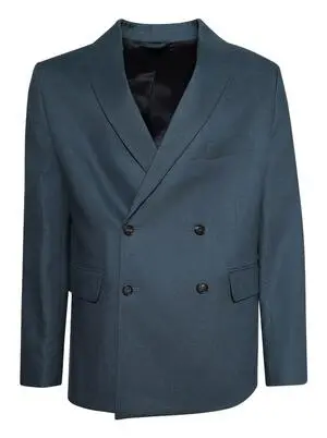 BODE Lightweight Double-breasted Suit Jacket - Teal