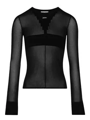 JEAN PAUL GAULTIER Sheer Knitted Pullover - Black