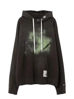 Mihara Yasuhiro Smiley Face Printed Hoodie - Black