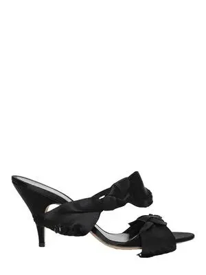 THE ROW Vika Knot High Heel Sandals - Black