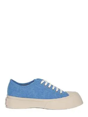 Marni Denim Lace-Up Sneakers Light Blue