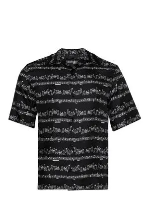Amiri Jazz Band Bowling Shirt - Black