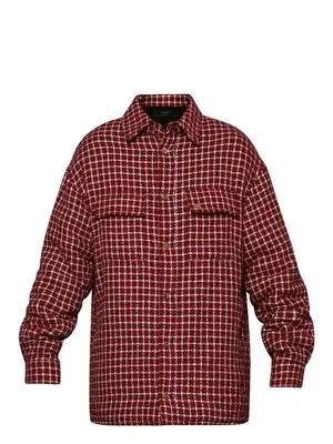 Amiri Boucle Padded Overshirt - Deep Red