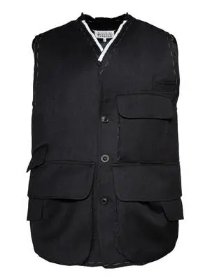 MAISON MARGIELA Suiting Vest - Grey Melange
