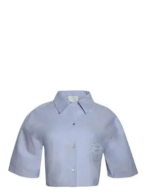 Givenchy Cropped Pyjama Shirt - Baby Blue
