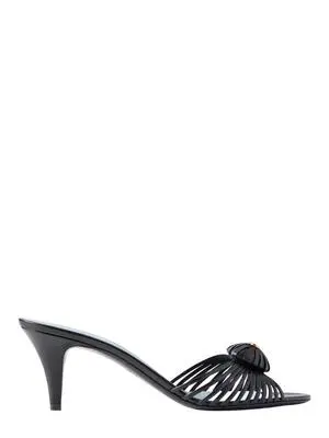 Valentino Garavani Royal Embellished Leather Mules - Black