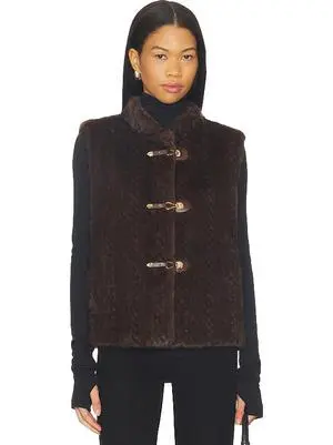 Heartloom Nancy Faux Fur Vest - Coco