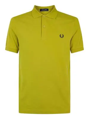 Fred Perry Logo-embroidered Polo Shirt - Yellow