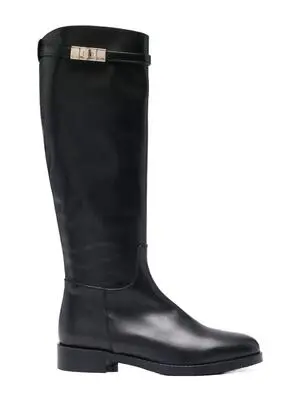 PAOLA PARISI 30mm Buckle-detail Boots - Black