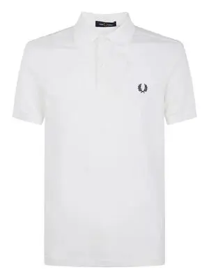 Fred Perry Logo-embroidered Polo Shirt - White