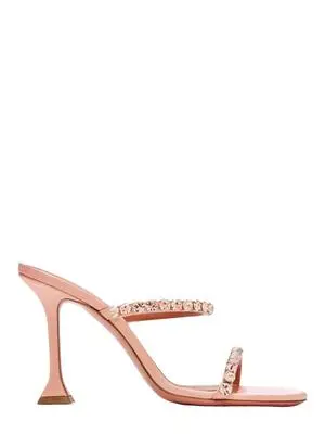 Amina Muaddi 95mm Gigi Crystal-embellished Sandals - Pink