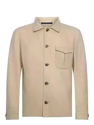 FRANZESE COLLECTION Buttoned Patch-pocket Jacket - Neutrals