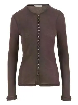 BY MALENE BIRGER Button Closure Blouse - Brown