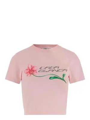 Casablanca Logo-print Cotton T-shirt - Pink