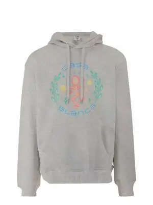 Casablanca Logo Hooded Sweatshirt Grey