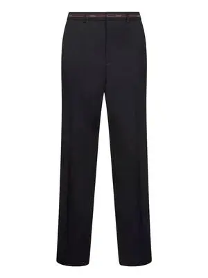 Gucci Belted Wool Trousers - Black