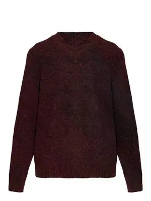 SAMSOE SAMSOE Safloyd V-neck Knitted Sweater - Red