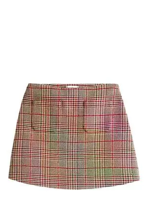 Tommy Hilfiger Checked Mini Skirt - Pink