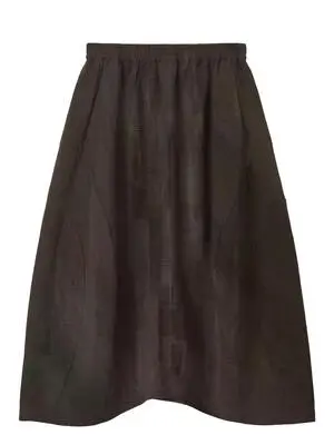 TOUT A COUP Elasticated-waistband A-line Skirt - Brown