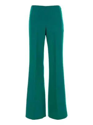 Fendi Grain De Poudre Flared Trousers - Green