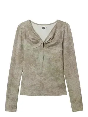 B+AB Knot-detail Long-sleeve Top - Neutrals