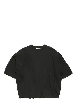 Acne Studios Label-Print T-Shirt Black