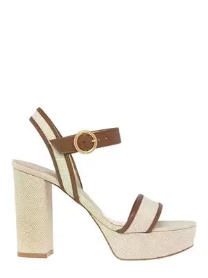 GIANVITO ROSSI Milos Platform Heeled Sandals - Neutrals