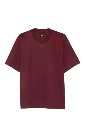 Fendi Logo-plaque T-shirt - Red