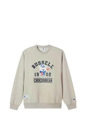 CHOCOOLATE Graphic-print Crew-neck Sweatshirt - Neutrals